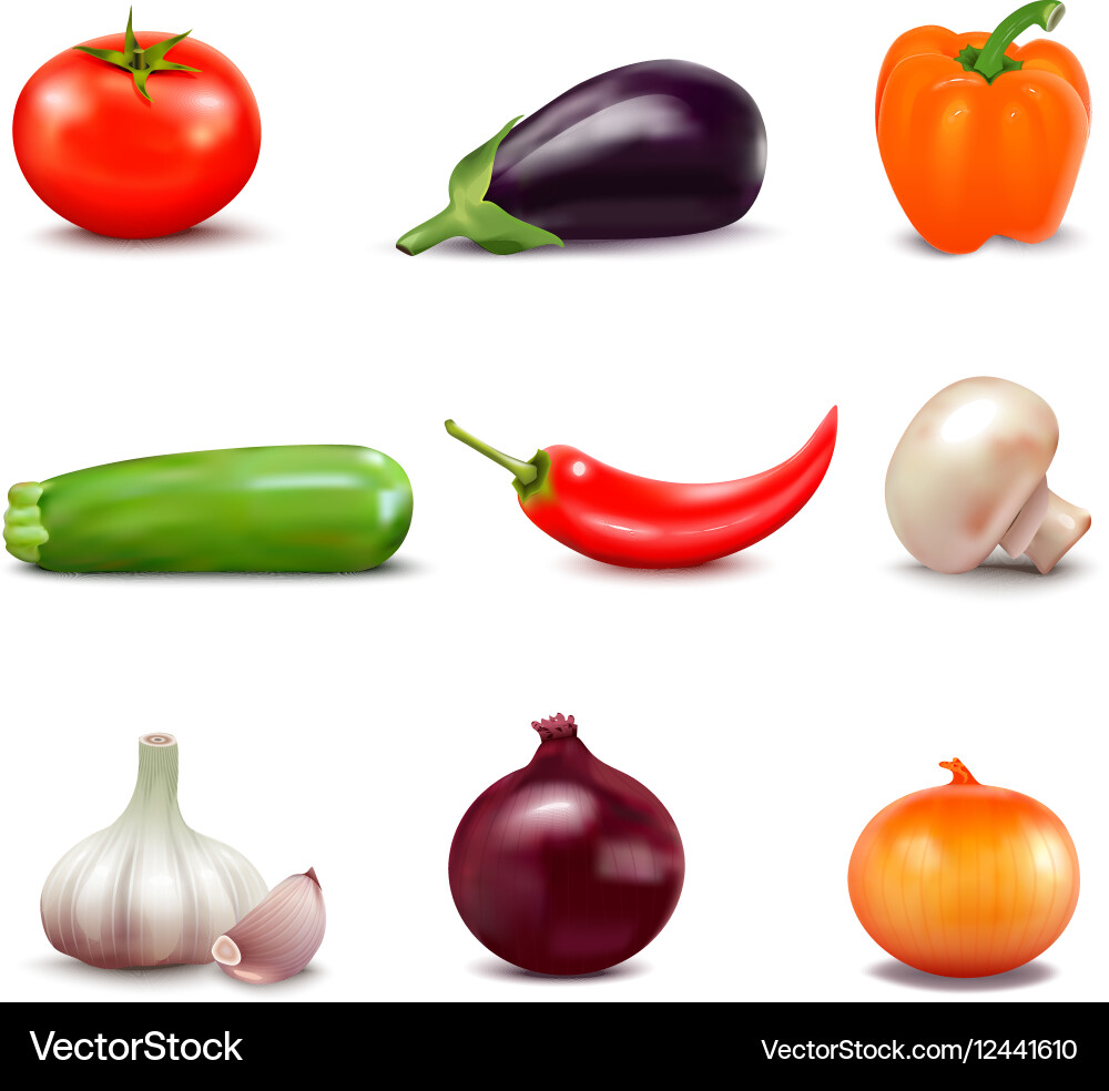 1612i211015Pm003c15vegetables set Royalty Free Vector Image