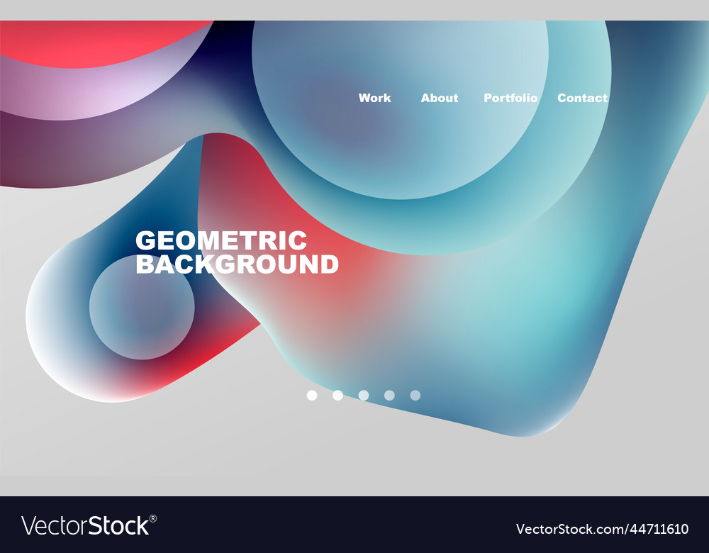 Abstract liquid background for your landing page Vector Image