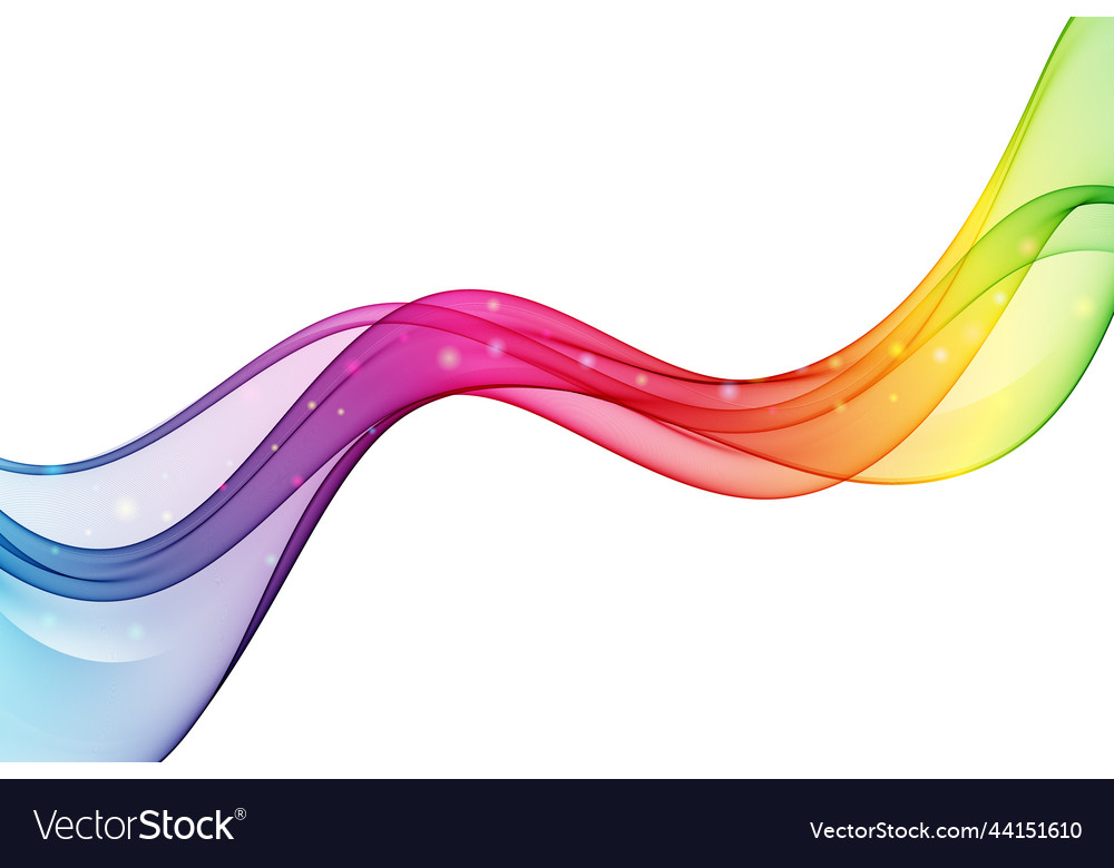 Abstract multicolored color spectrum wave design Vector Image
