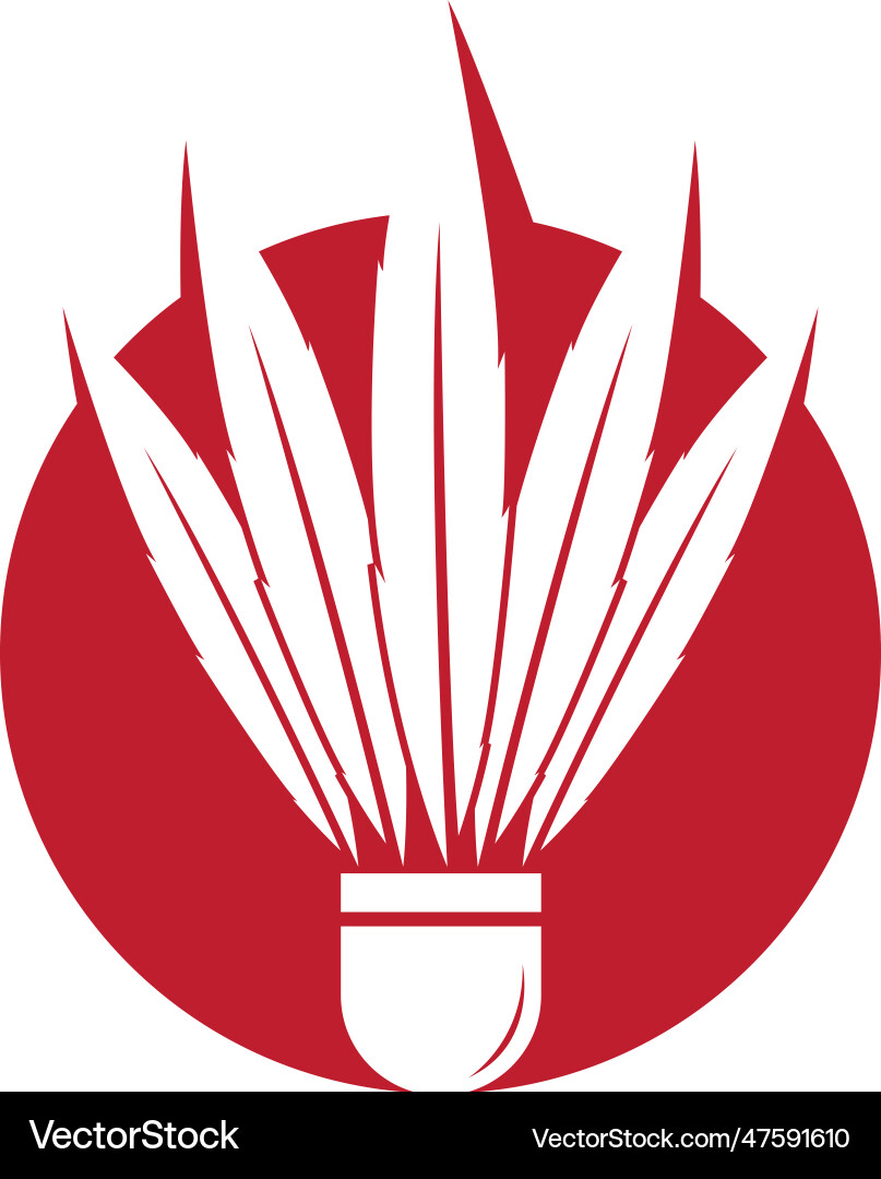 Badminton logo icon design templatebadminton Vector Image