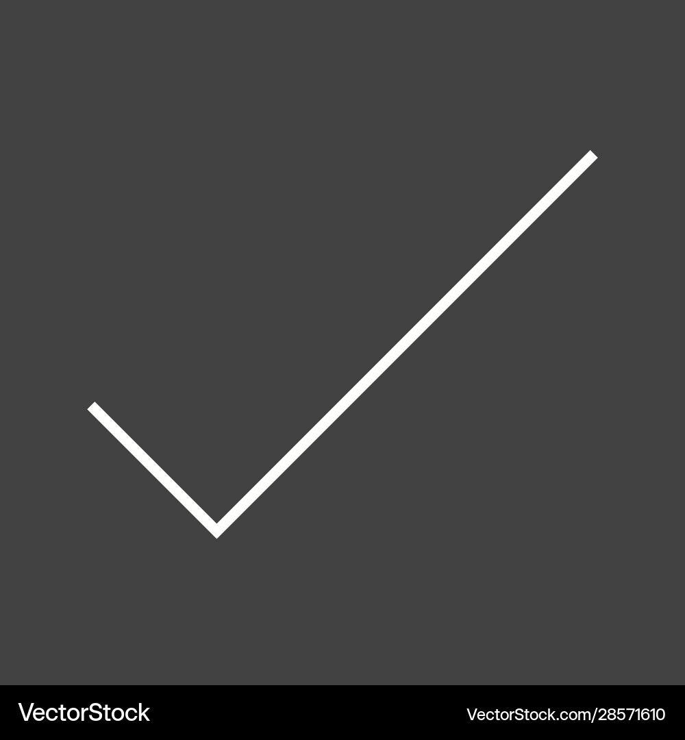 Beautifu tick line icon Royalty Free Vector Image