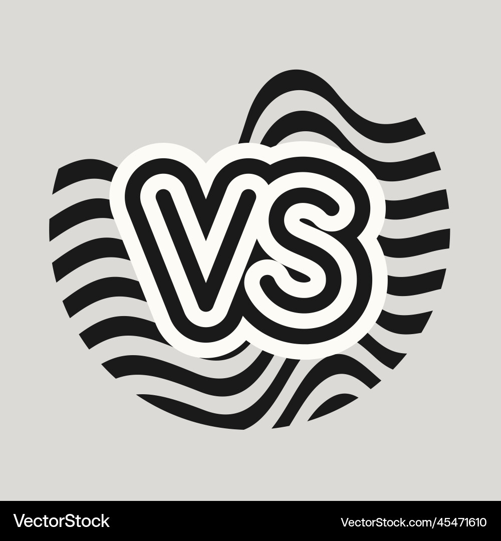 Bright symbols of confrontation vs Royalty Free Vector Image