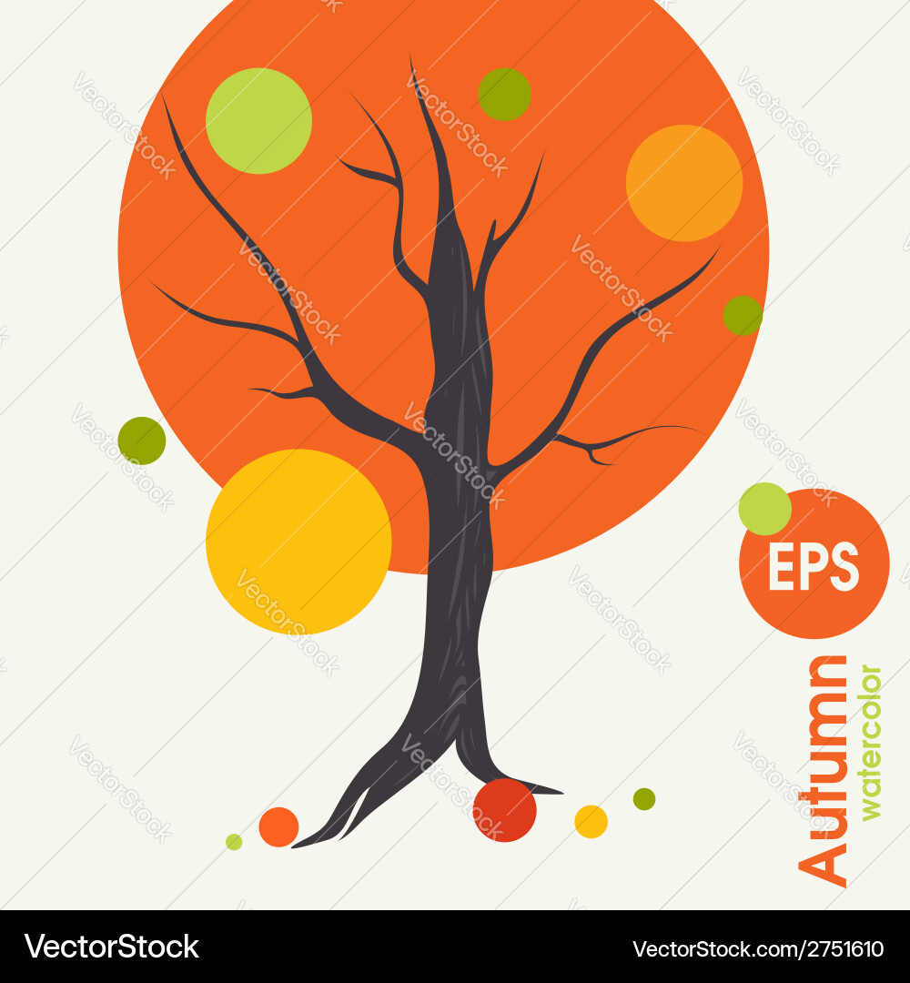 Creative autumn background Royalty Free Vector Image