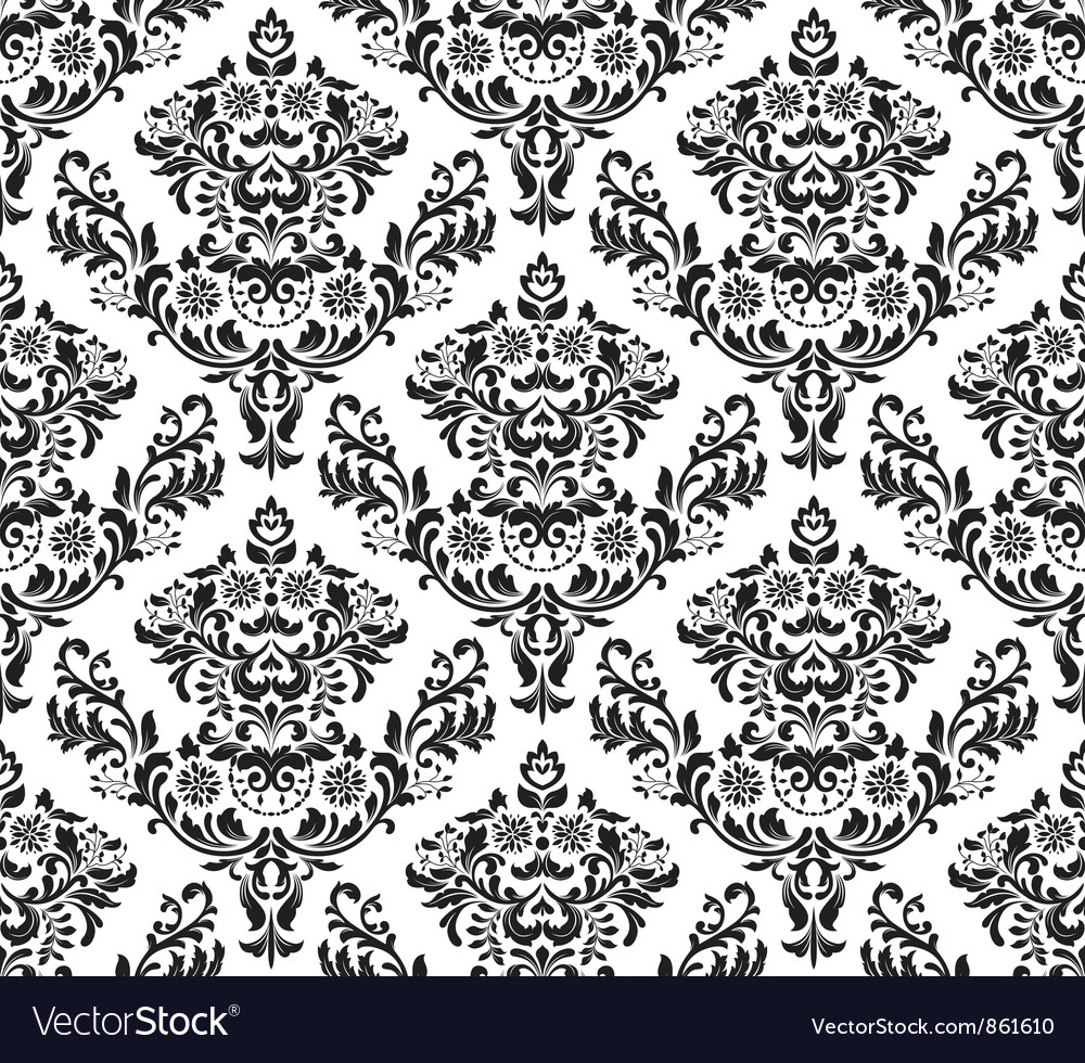 Damask seamless background Royalty Free Vector Image