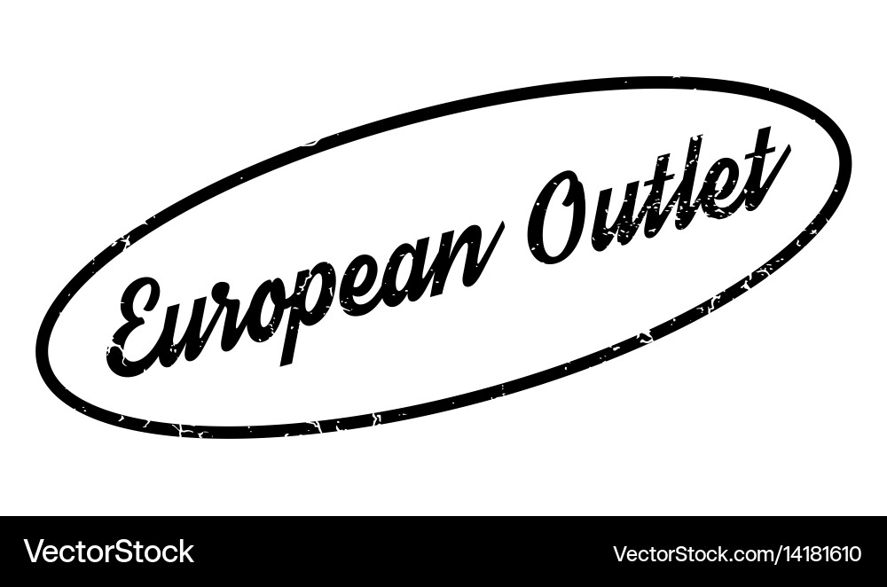European outlet rubber stamp Royalty Free Vector Image