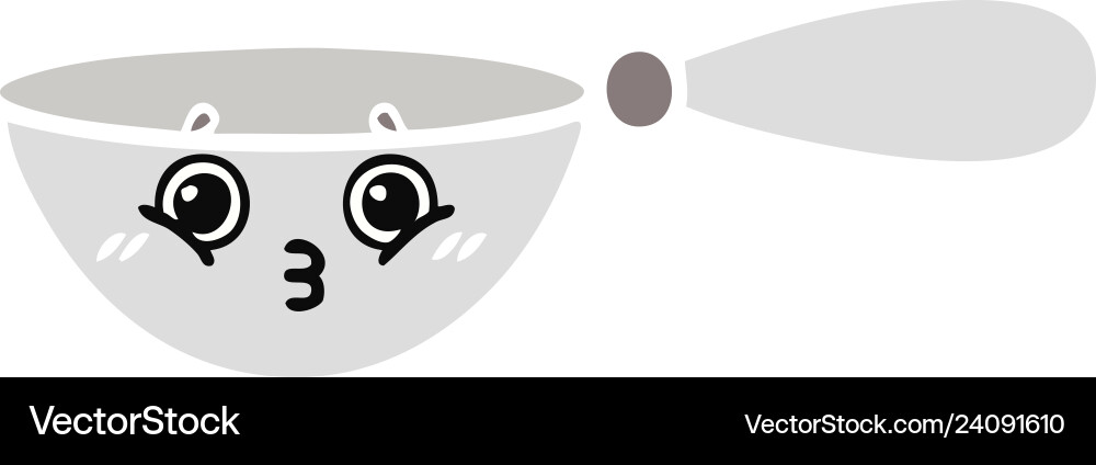 Flat color retro cartoon measuring spoon Vector Image
