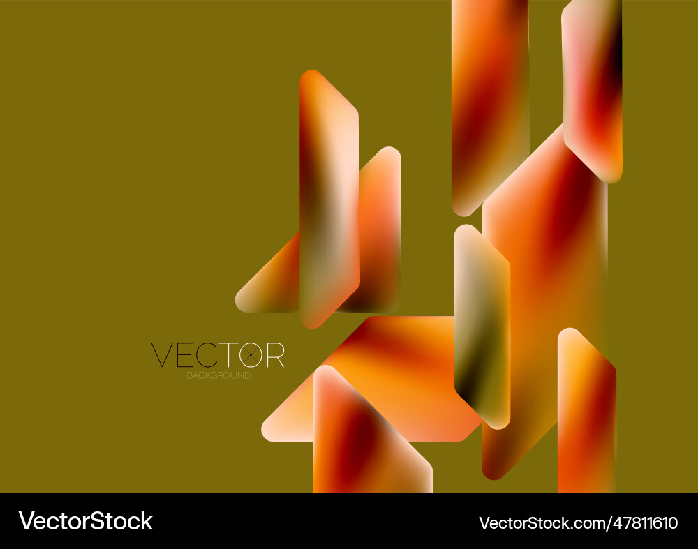Fluid color dynamic geometric shapes abstract Vector Image