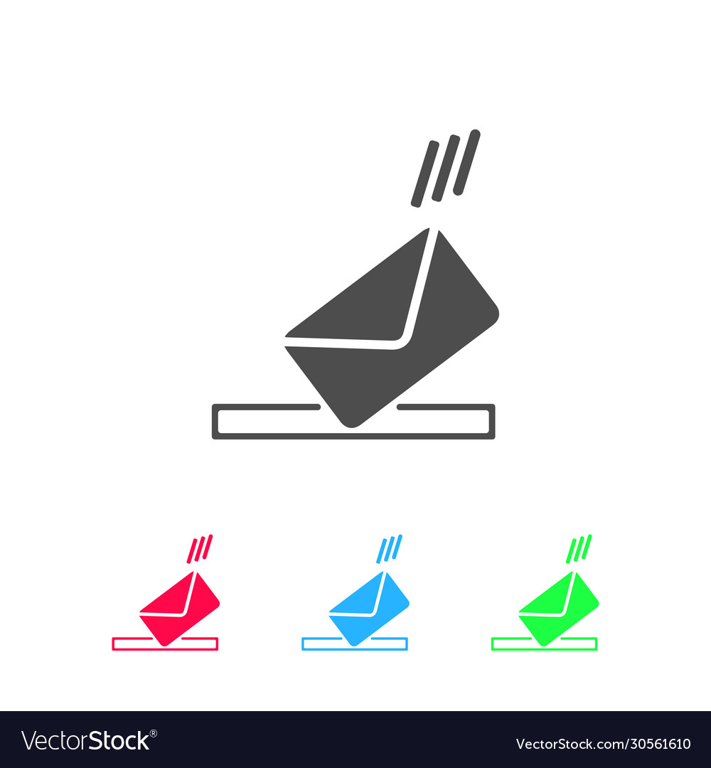 Mailbox icon flat Royalty Free Vector Image - VectorStock
