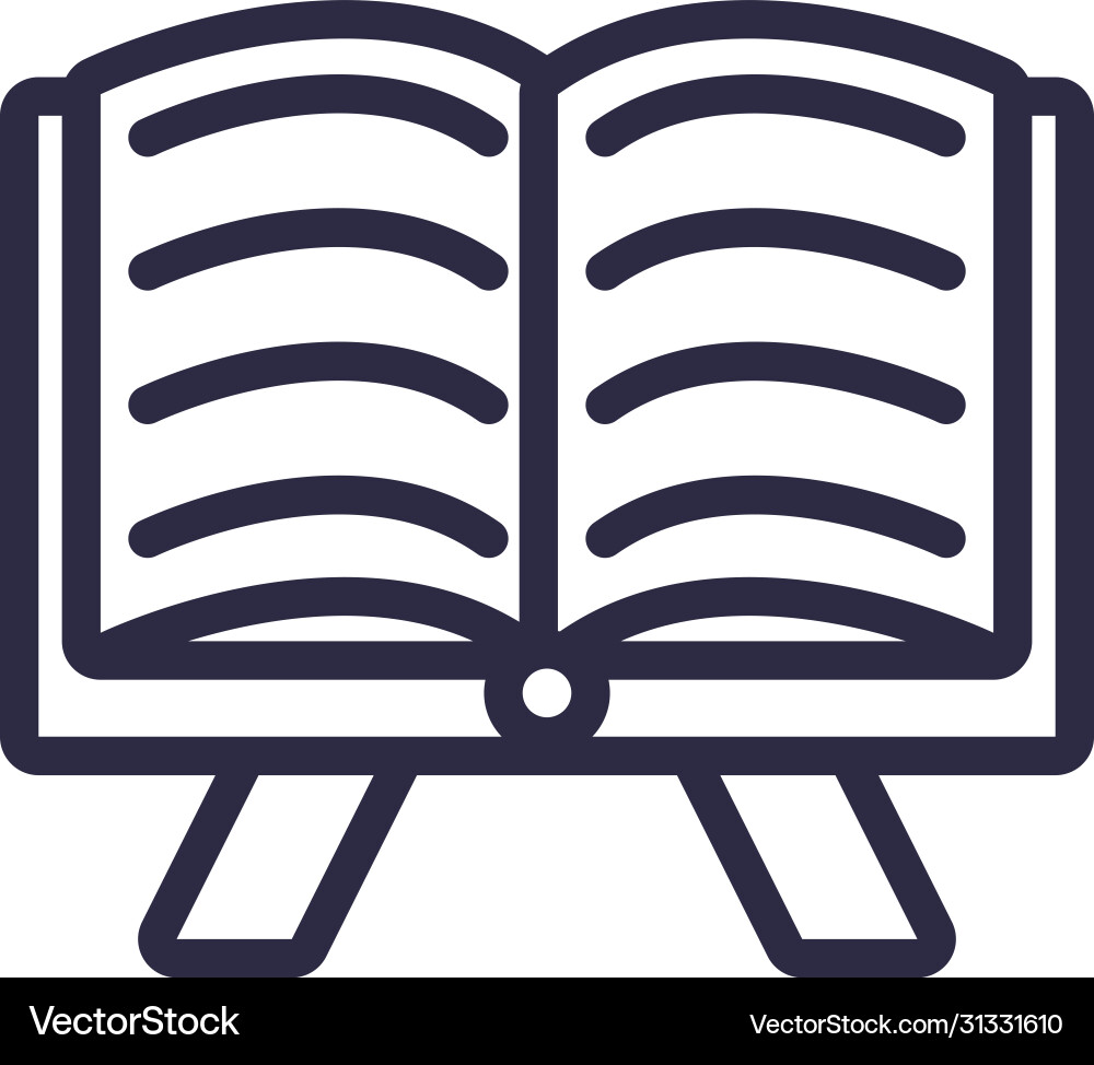 Sacred book line style icon Royalty Free Vector Image