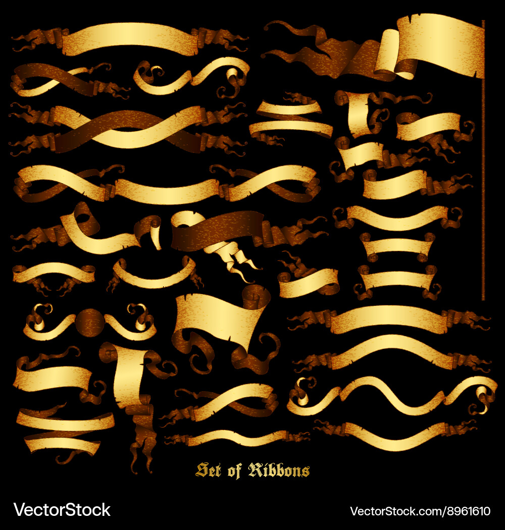 Set of ribbons Royalty Free Vector Image - VectorStock