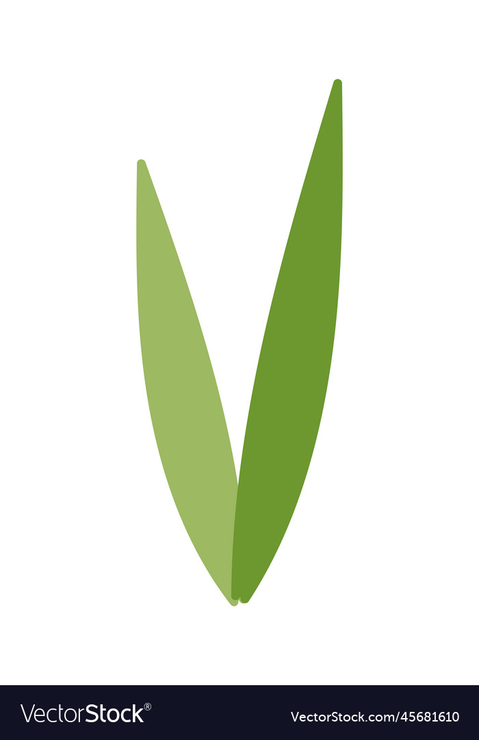 Spring flower flat icon green leaves and sprouts Vector Image