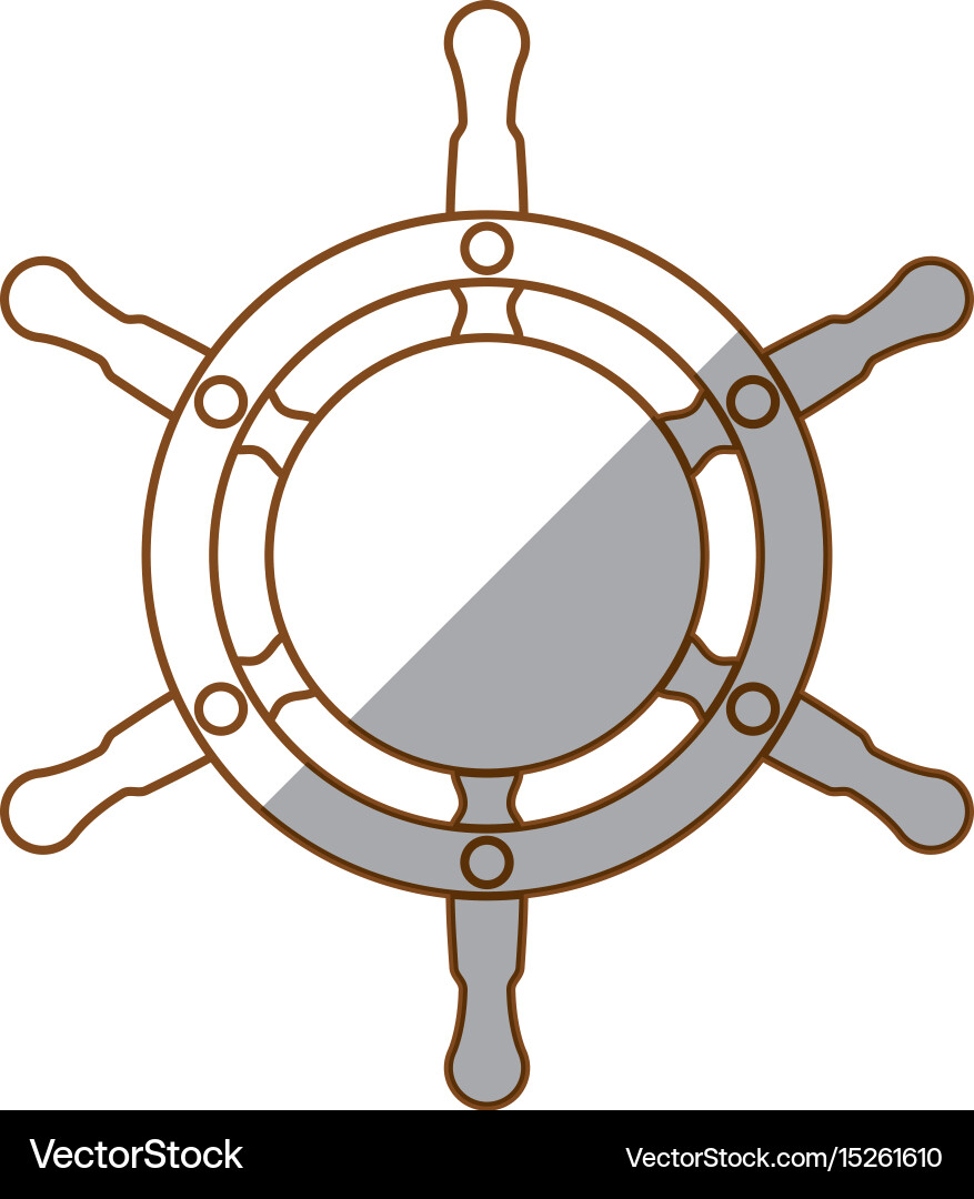 Wooden boat helm Royalty Free Vector Image - VectorStock