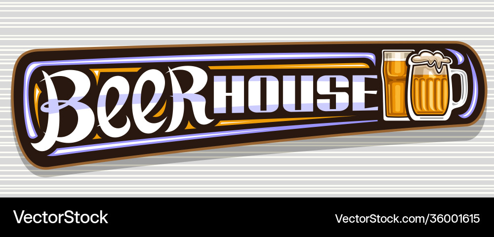 Banner for beer house Royalty Free Vector Image