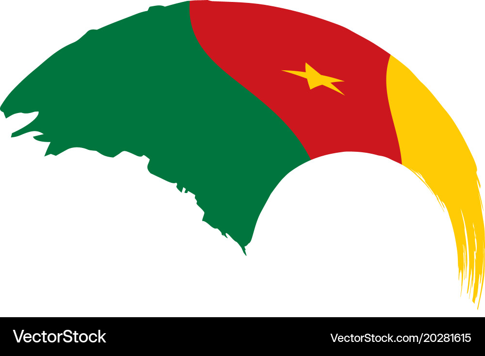 Cameroon flag Royalty Free Vector Image - VectorStock