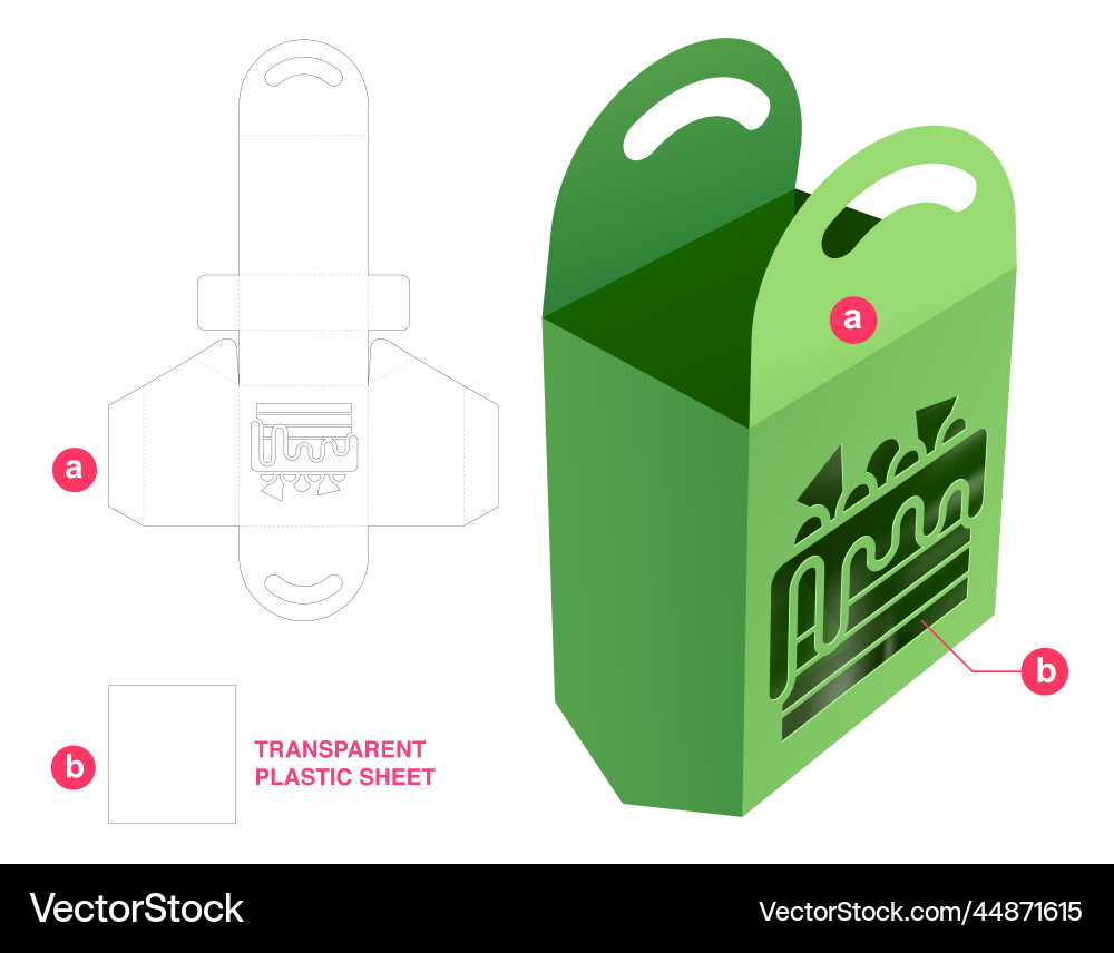 Cardboard bag with chamfered bottom and stenciled Vector Image