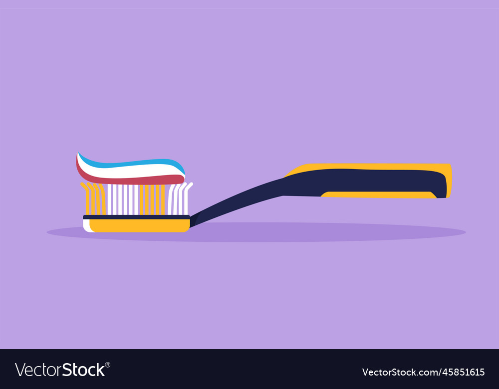 Cartoon flat style drawing toothbrush Royalty Free Vector Cartoon flat style drawing toothbrush Royalty Free Vector