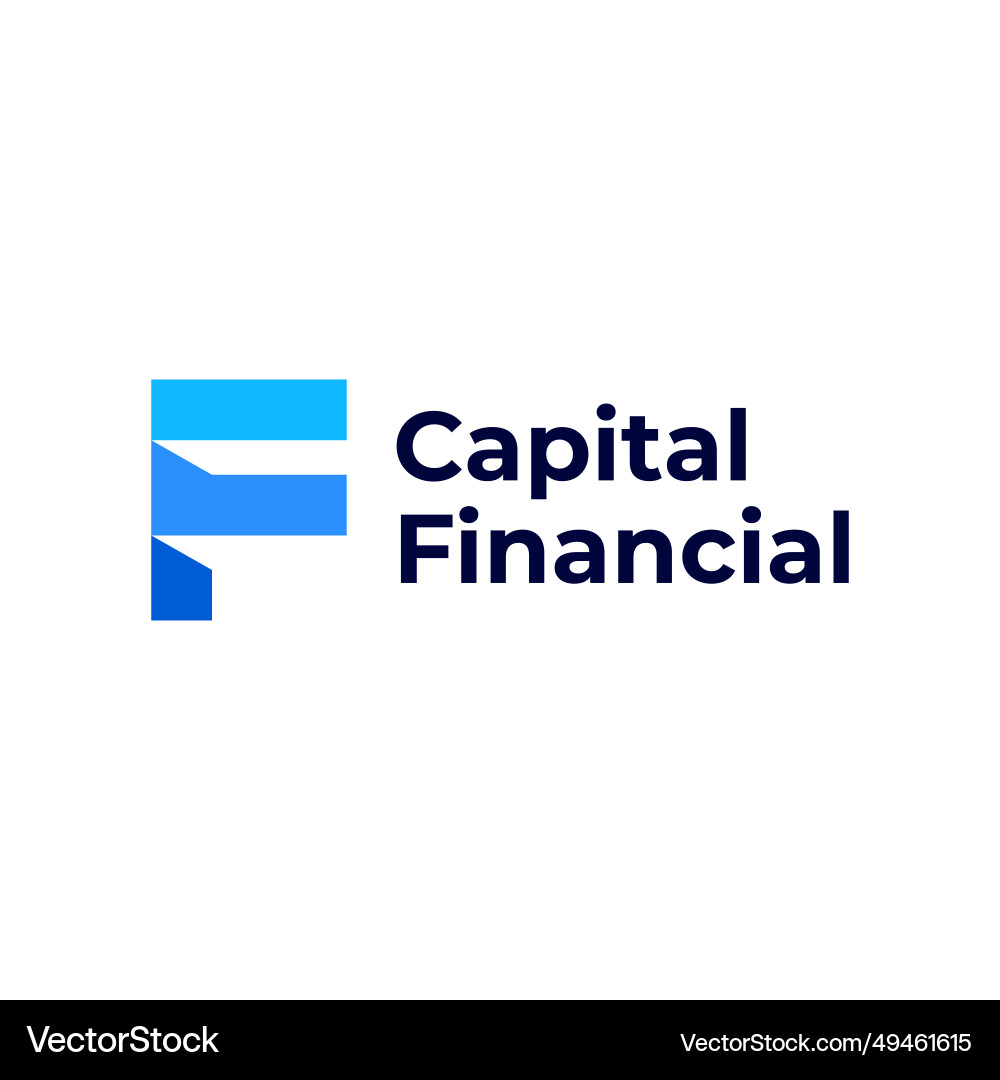 Cf monogram building investment logo Royalty Free Vector