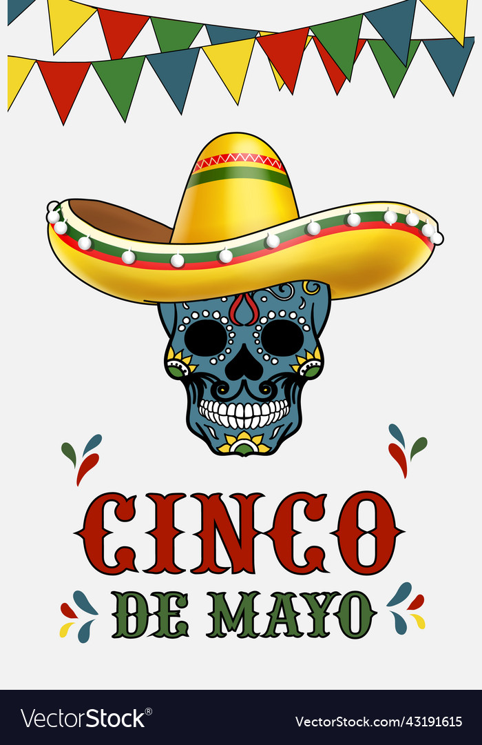 Cinco de mayo poster mexican holiday s Royalty Free Vector
