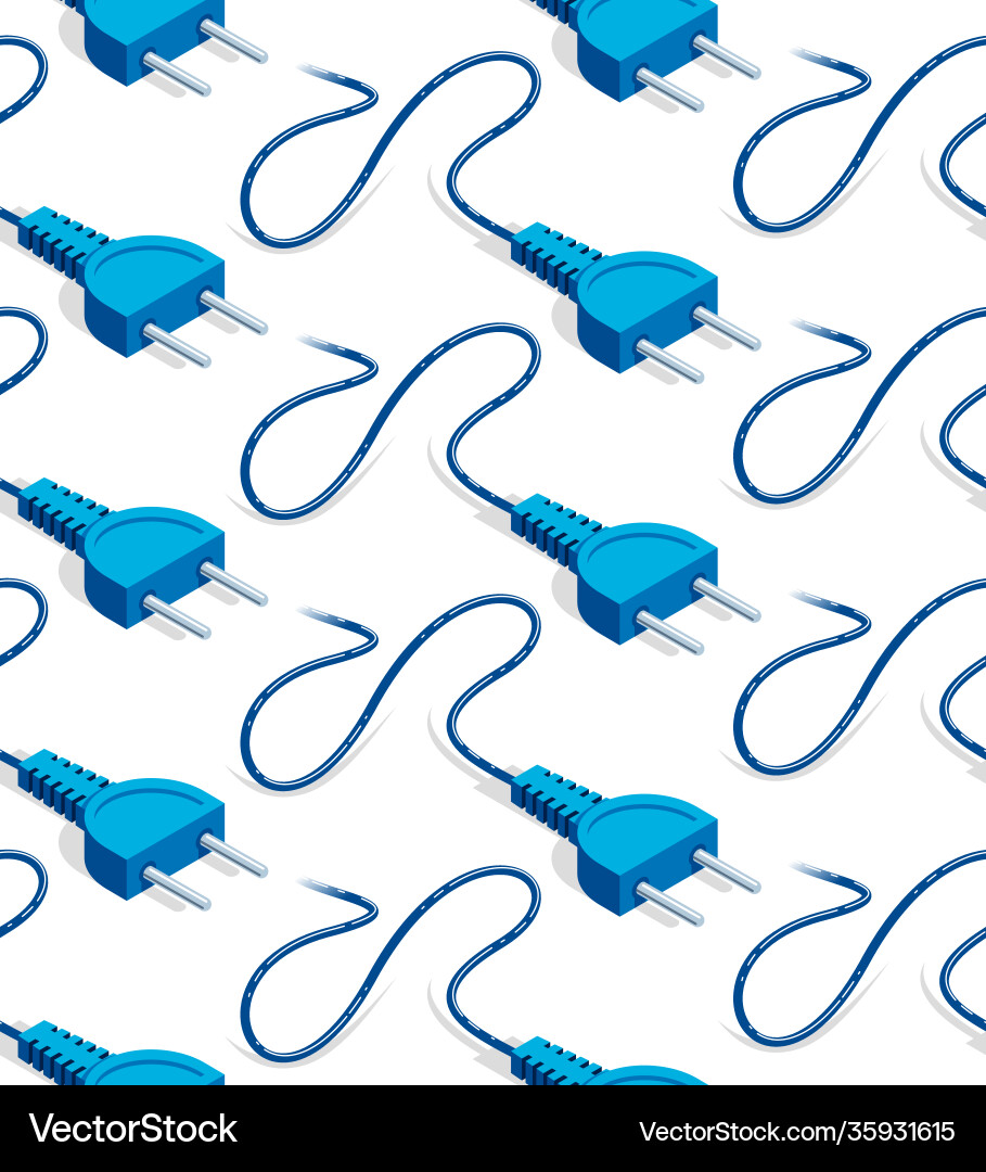Electric plugs seamless wallpaper image endless Vector Image