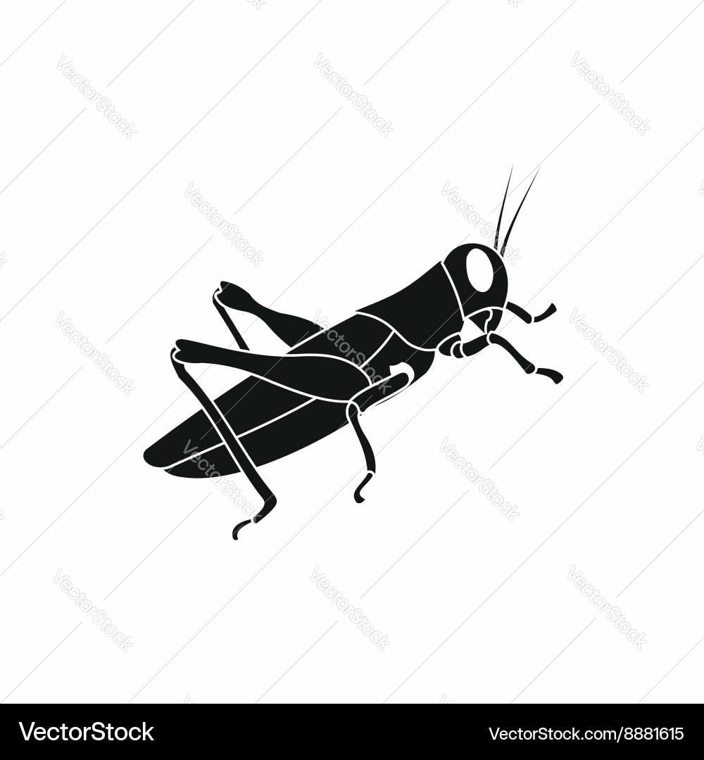 Grasshoppers icon in simple style Royalty Free Vector Image