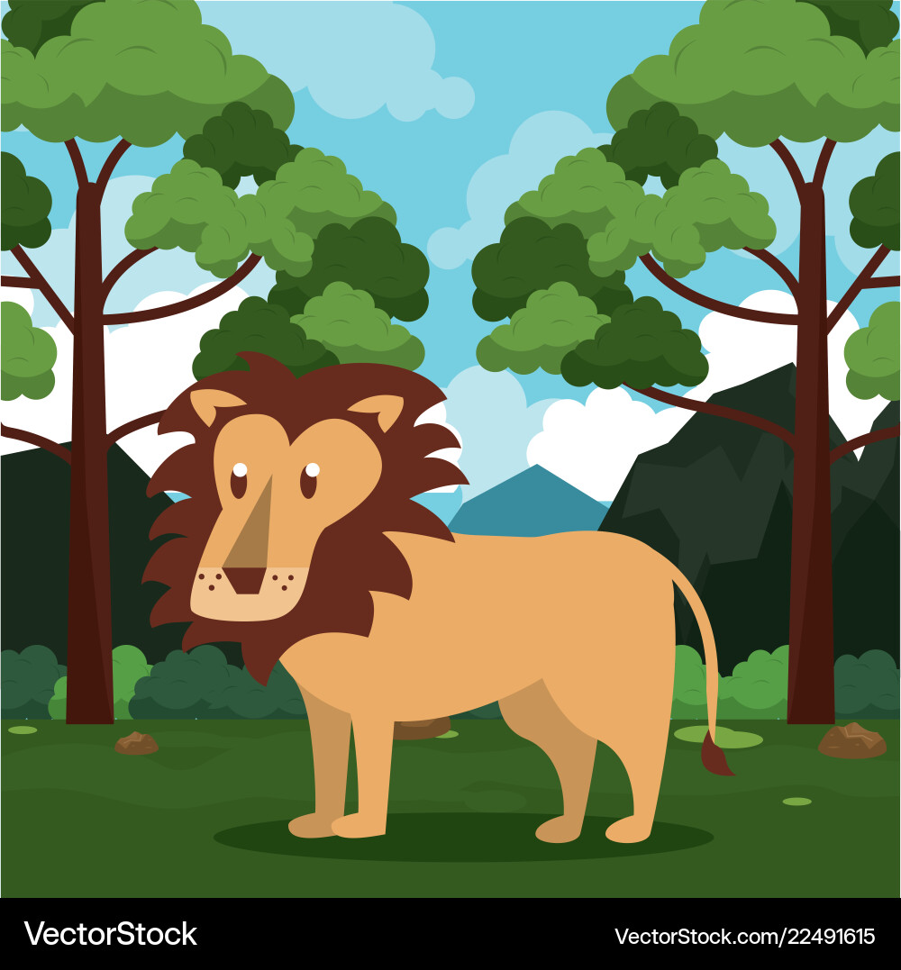 Lion safari animal Royalty Free Vector Image - VectorStock