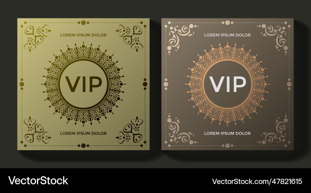 Luxury vip card design template Royalty Free Vector Image
