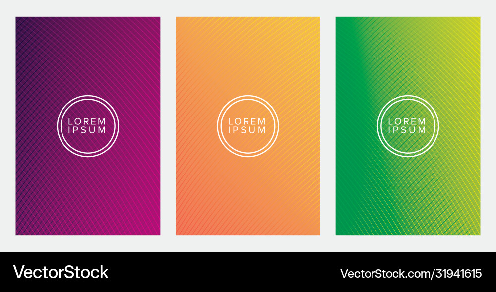 Purple green and orange gradient backgrounds Vector Image