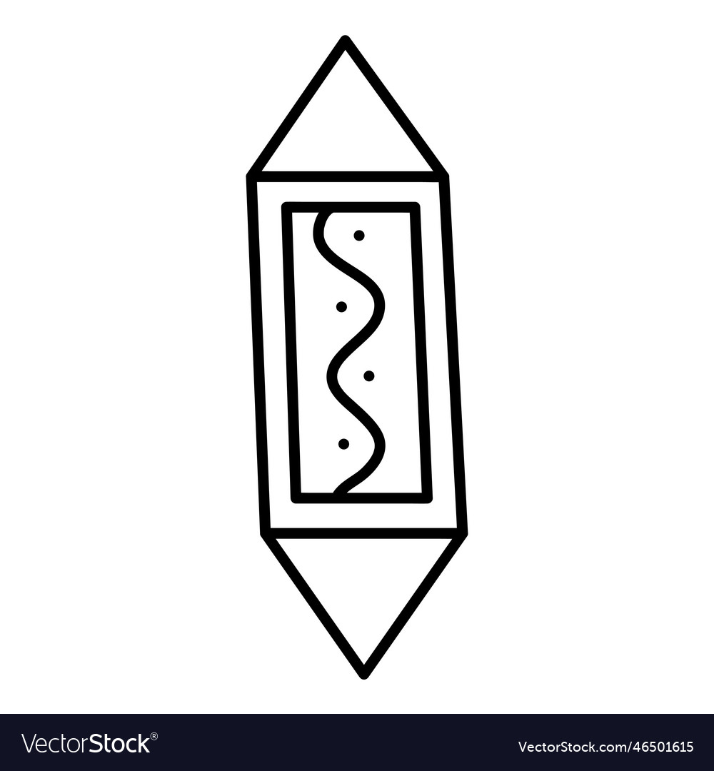 Rectangular candy second doodle black and white Vector Image
