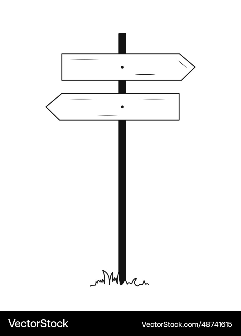 Sign road post line Royalty Free Vector Image - VectorStock