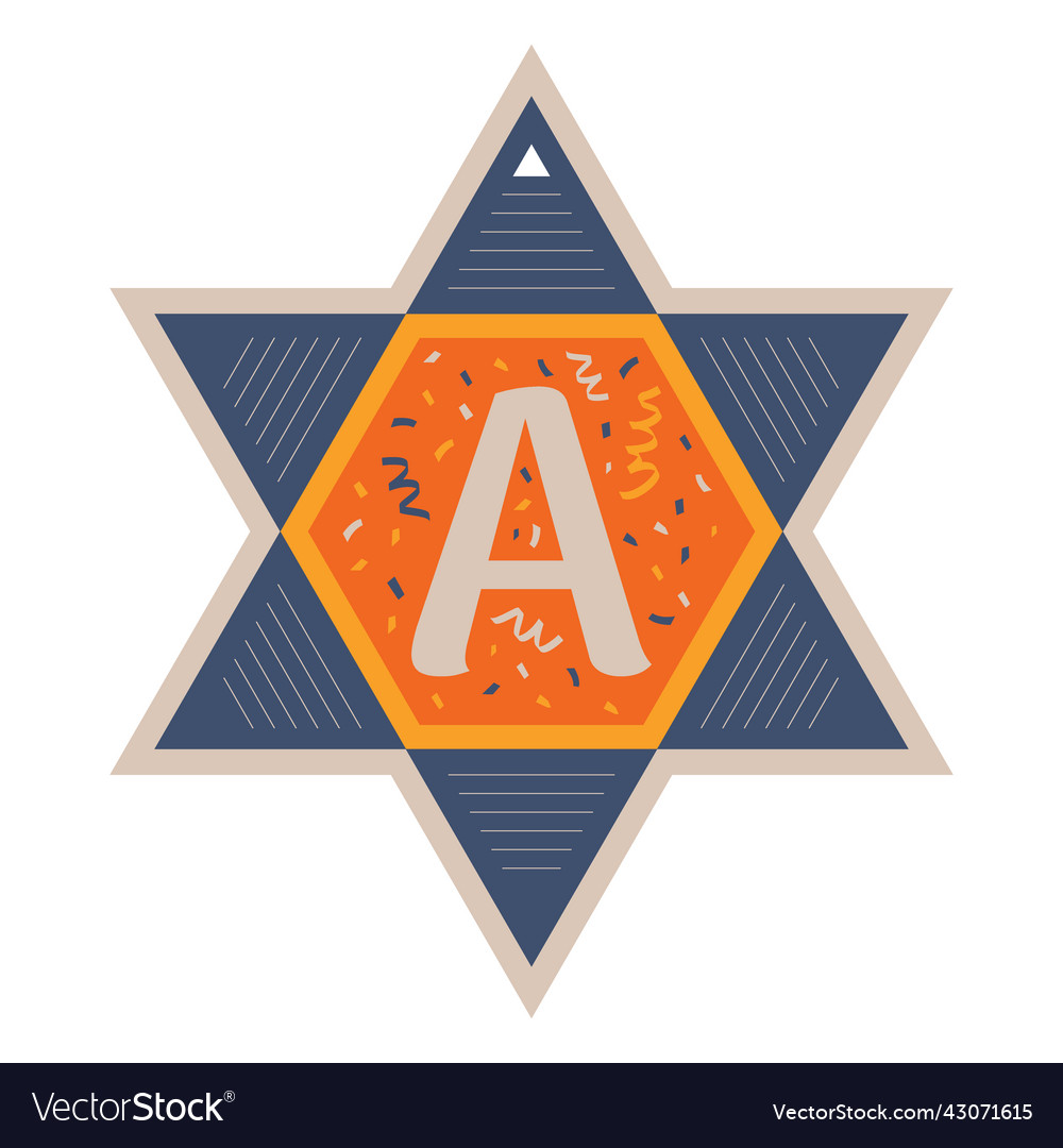Star of david a banner Royalty Free Vector Image
