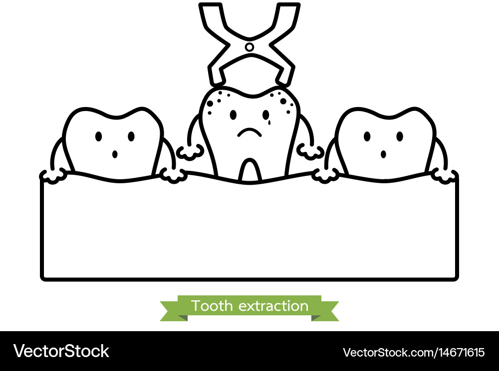 Tooth extraction dental instrument Royalty Free Vector Image