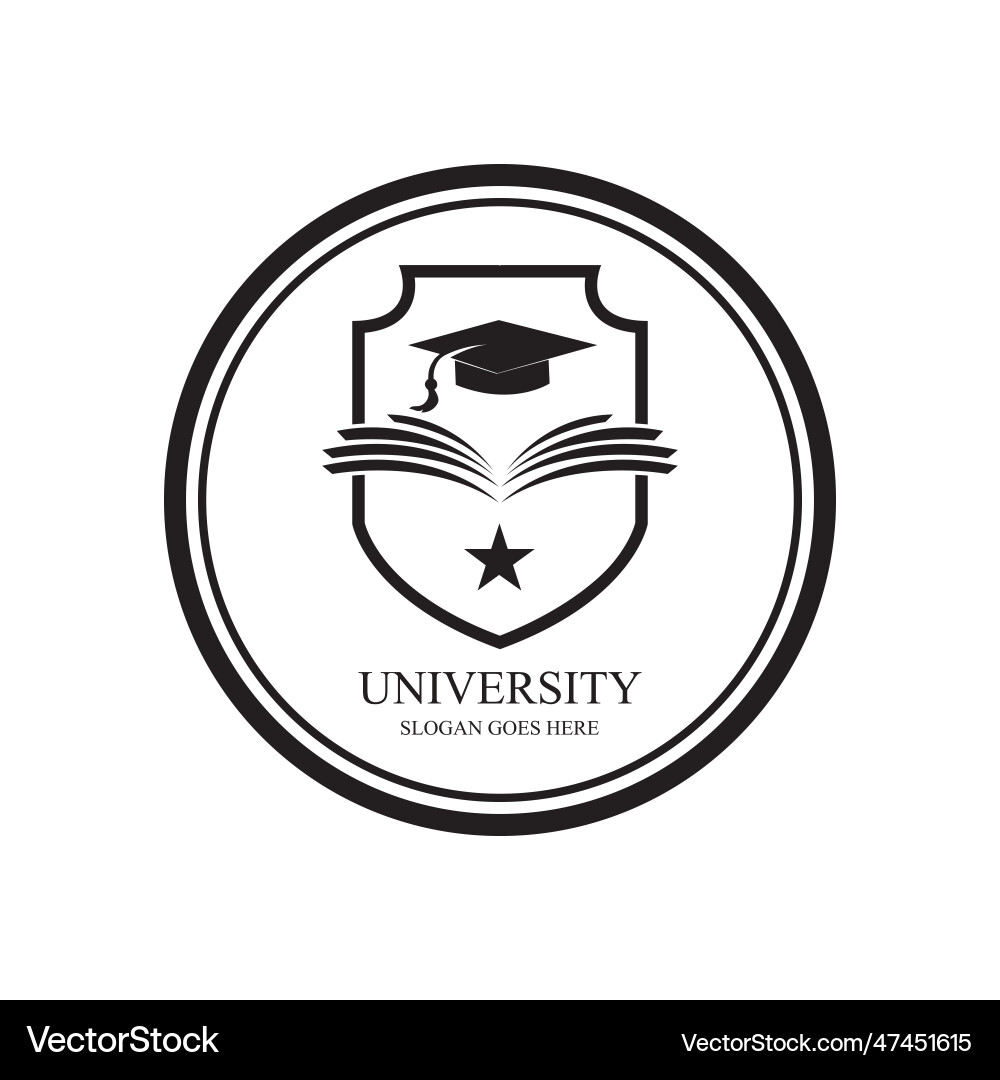 University and academy icons emblems or shields Vector Image