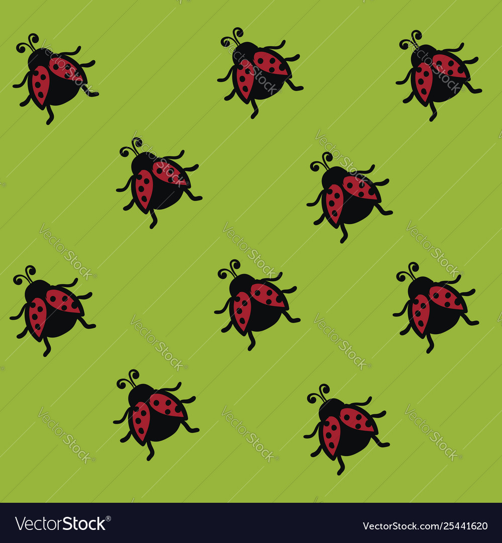 A regular pattern dome-shaped red ladybugs Vector Image