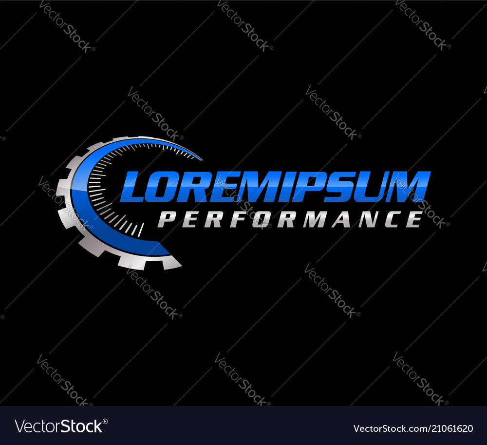 Auto performance logo Royalty Free Vector Image