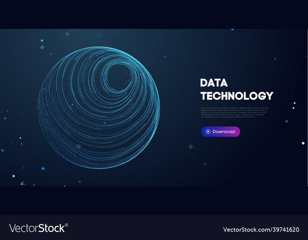 Big data technology abstract Royalty Free Vector Image