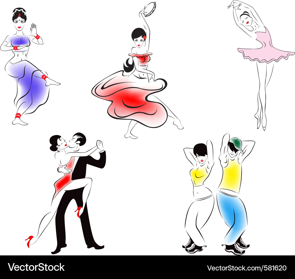 Dance styles Royalty Free Vector Image - VectorStock