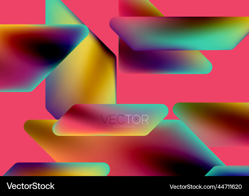 Fluid color dynamic geometric shapes abstract Vector Image