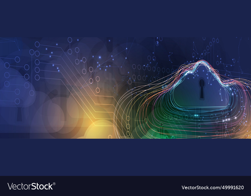 Modern cloud technology integrated digital web Vector Image