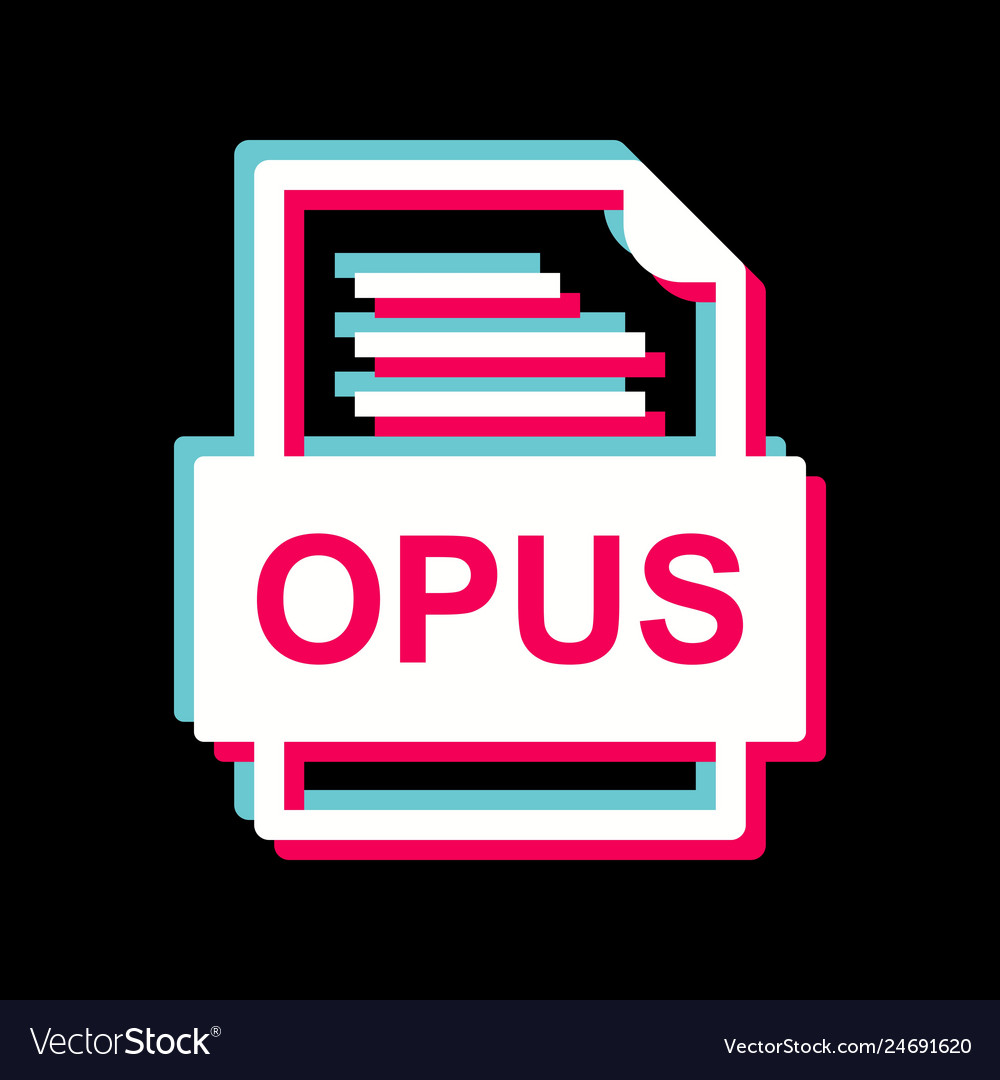 Opus file document icon Royalty Free Vector Image