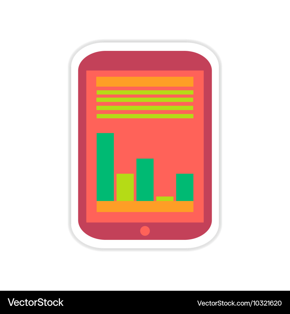 Paper sticker on white background economic Vector Image