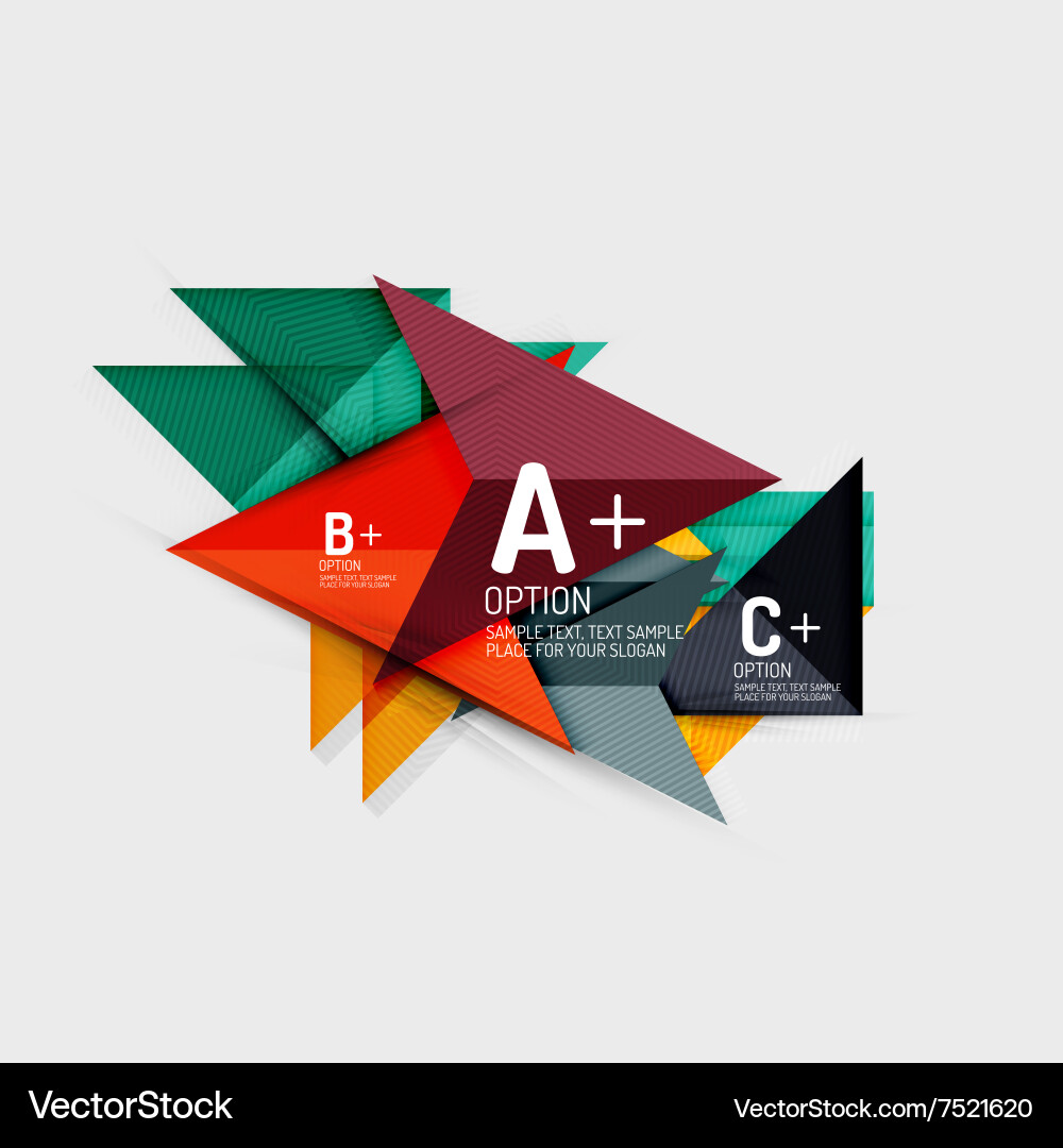 Paper style abstract geometric shapes Royalty Free Vector