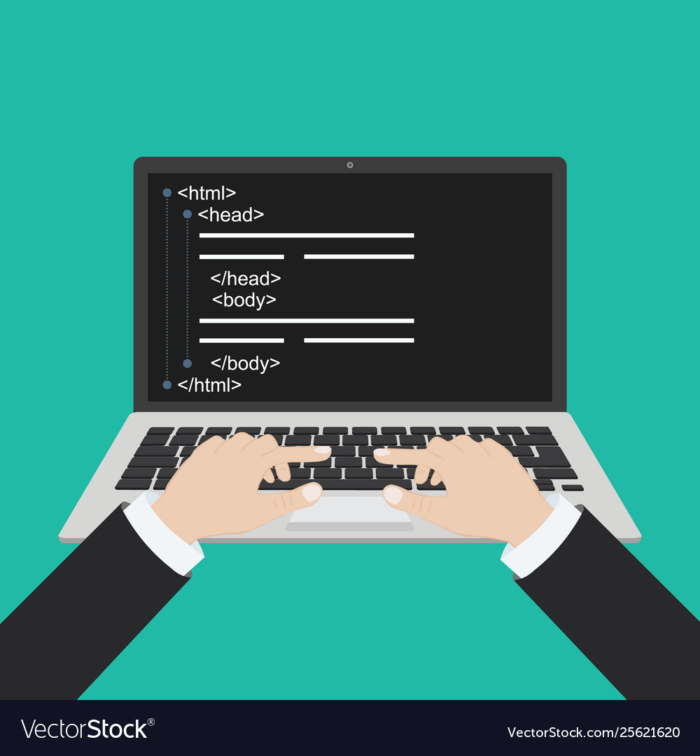 Programming web development concept code Vector Image