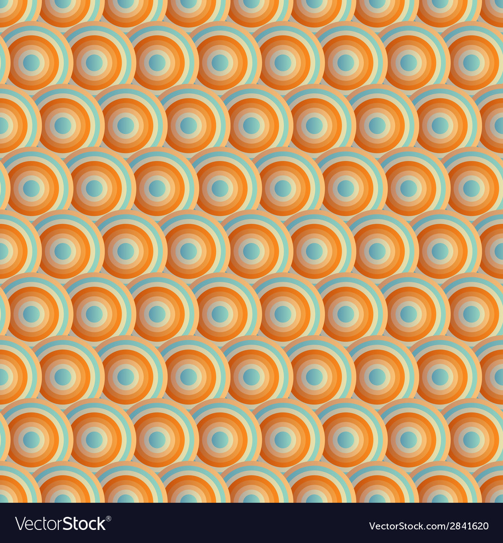 Seamless Circle Orange Pattern Royalty Free Vector Image