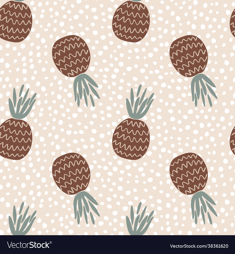 Seamless pattern with abstract pineapples Vector Image