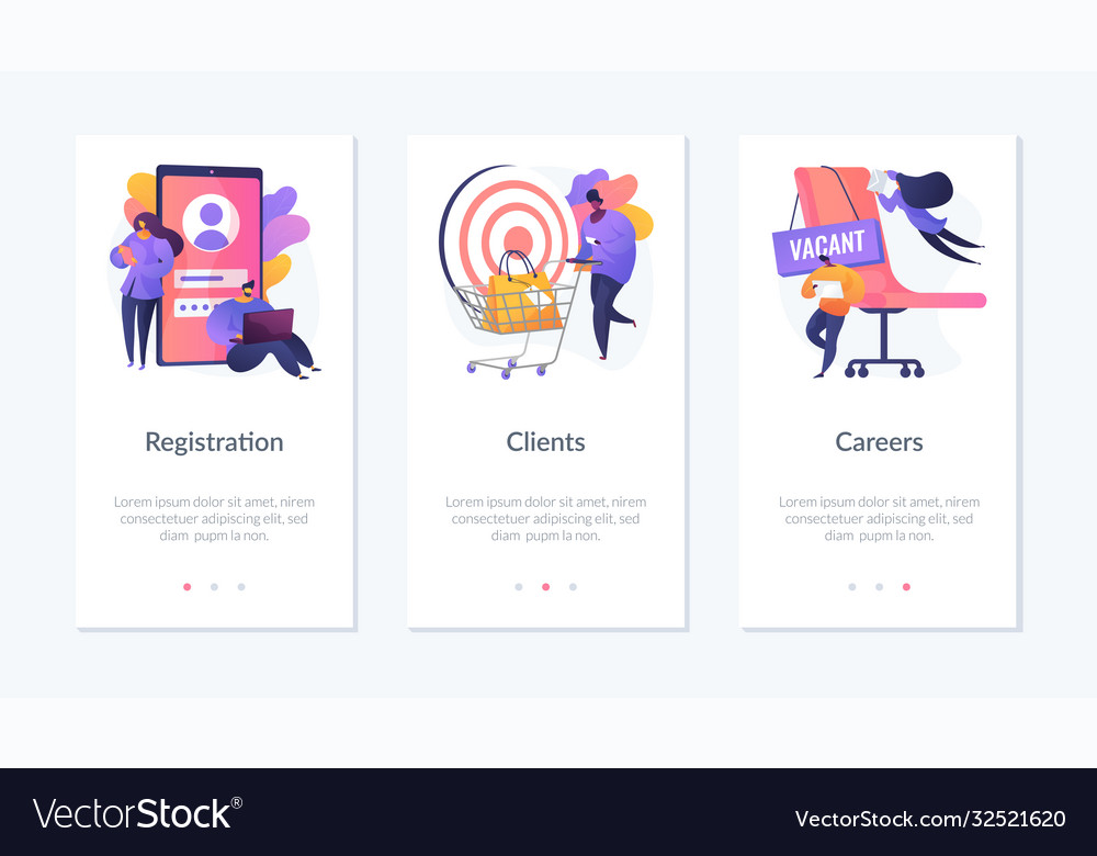 Website menu bar app interface template Royalty Free Vector