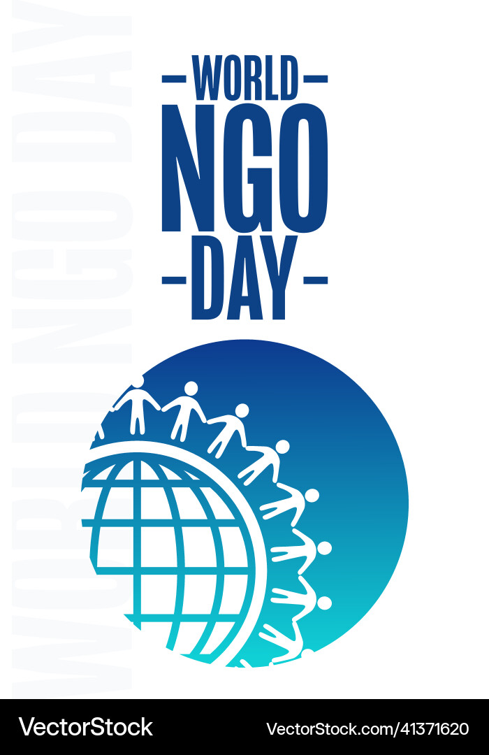 World ngo day holiday concept template Royalty Free Vector