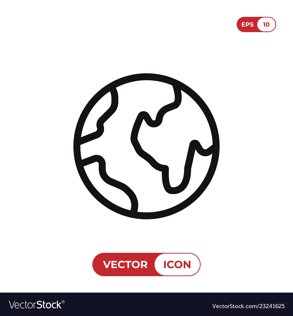 Earth planet icon Royalty Free Vector Image - VectorStock