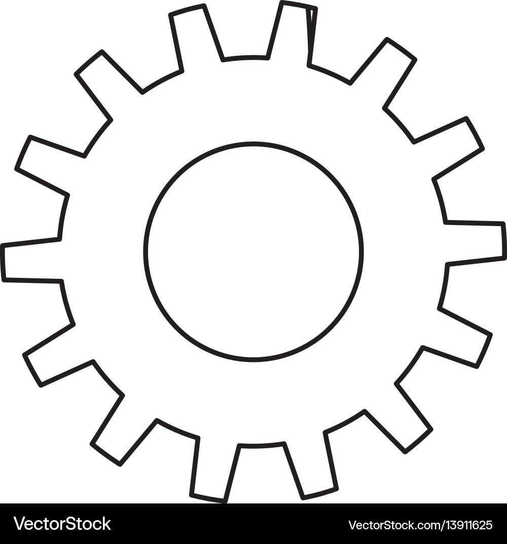 Gear machinery piece Royalty Free Vector Image