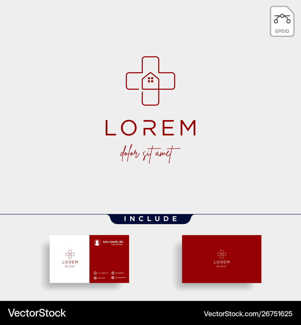 Home cross logo design isolated icon Royalty Free Vector
