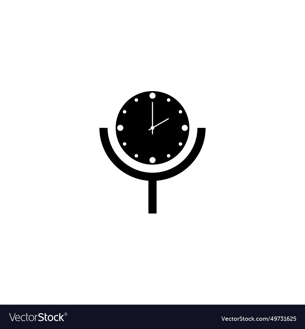 Letter y clock geometric symbol simple logo Vector Image